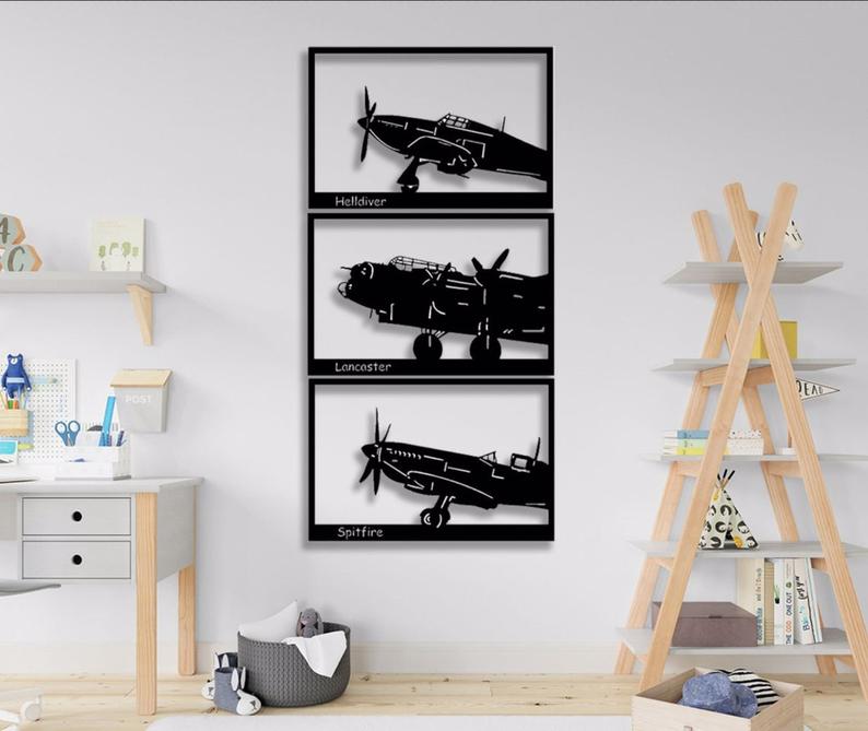 Airplane Metal Wall Decor – Decovieno